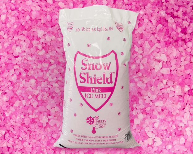 Snow Shield Ice Melt, Pink (50 Pound Bag) | The Mulch Connection